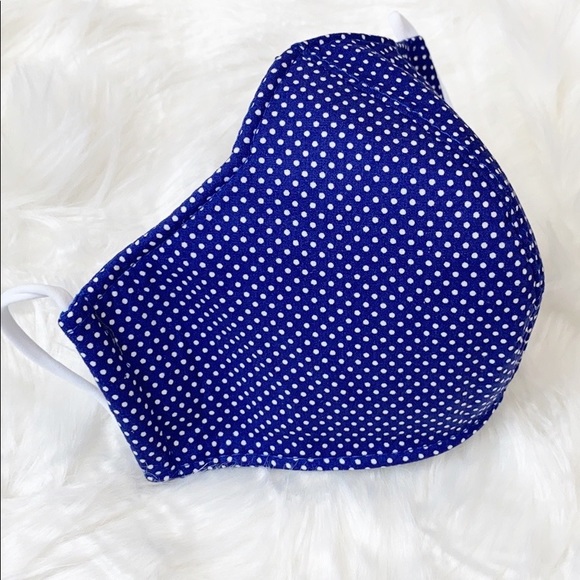 Accessories | Triple Layer Cloth Polka Dot Face Mask Reuseable | Poshmark